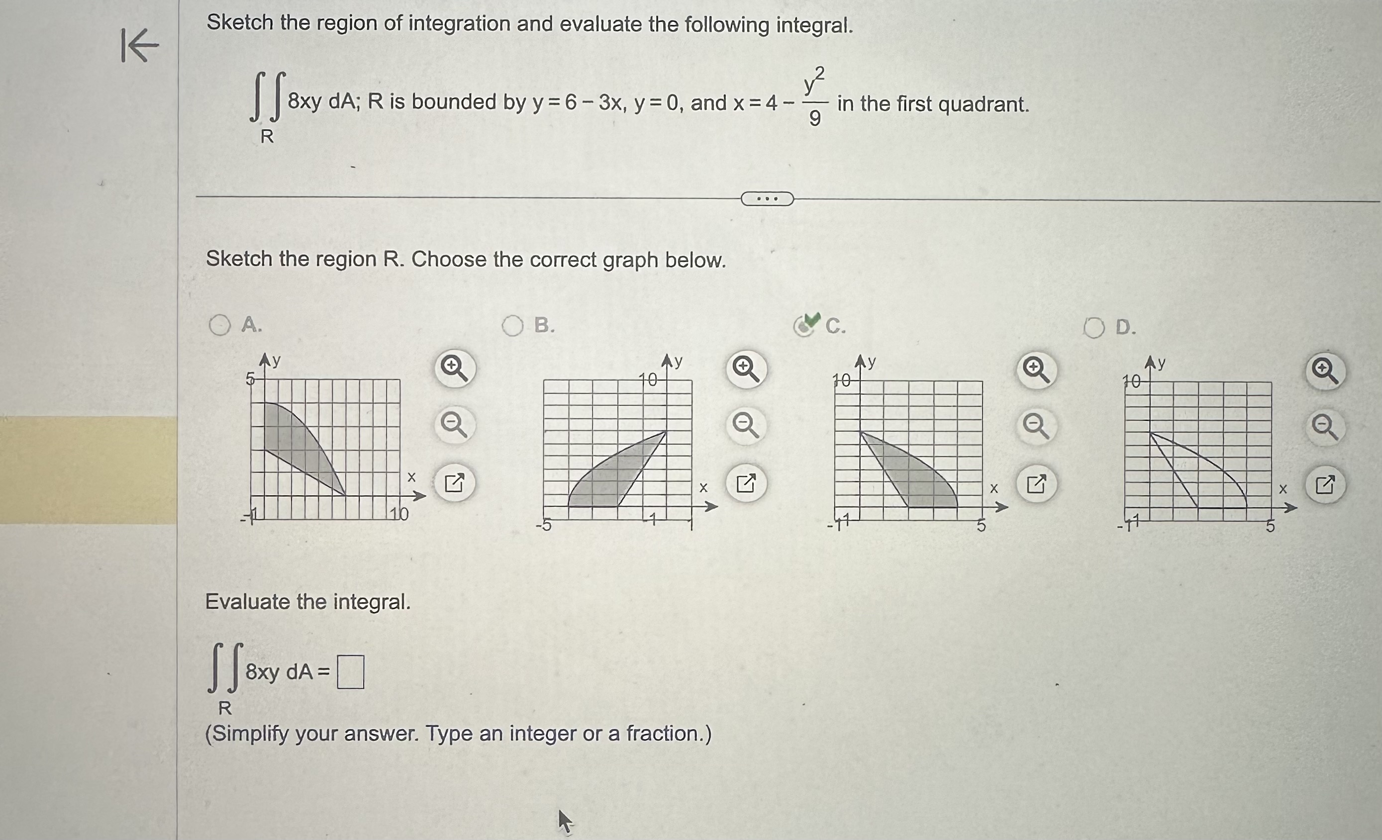 Solved Sketch the region of integration and evaluate the | Chegg.com