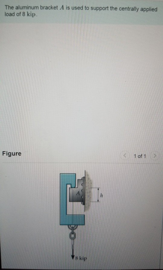 Solved The aluminum bracket A is used to support the | Chegg.com