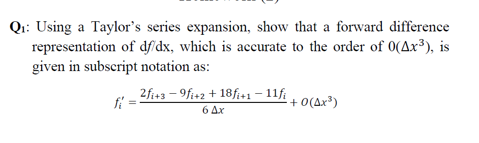 Solved representation of df/dx, which is accurate to the | Chegg.com