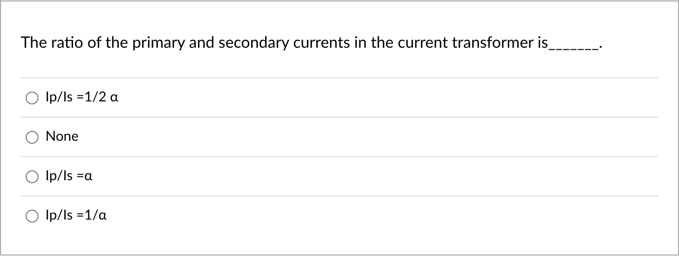Solved The ratio of the primary and secondary currents in | Chegg.com