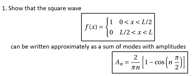 Solved Show that the square wave | Chegg.com