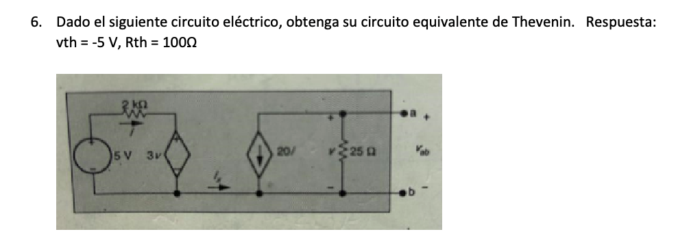 Solved Dado el ﻿siguiente circuito eléctrico, ﻿obtenga su | Chegg.com