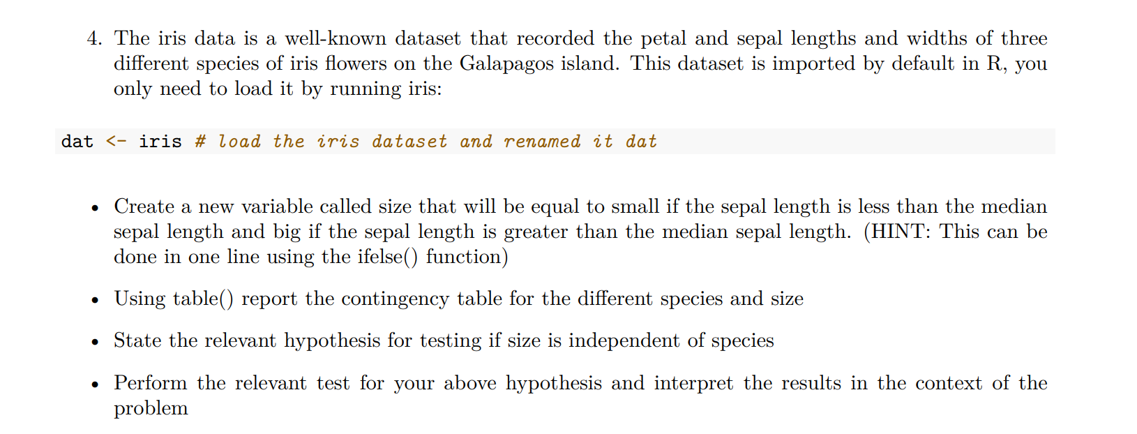 Solved Please help with RStudio coding and how to structure | Chegg.com