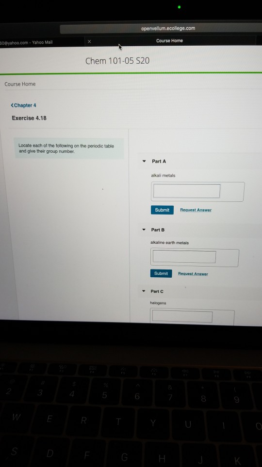 Solved openvellum.ecollege.com @yahoo.com - Yahoo Mail | Chegg.com