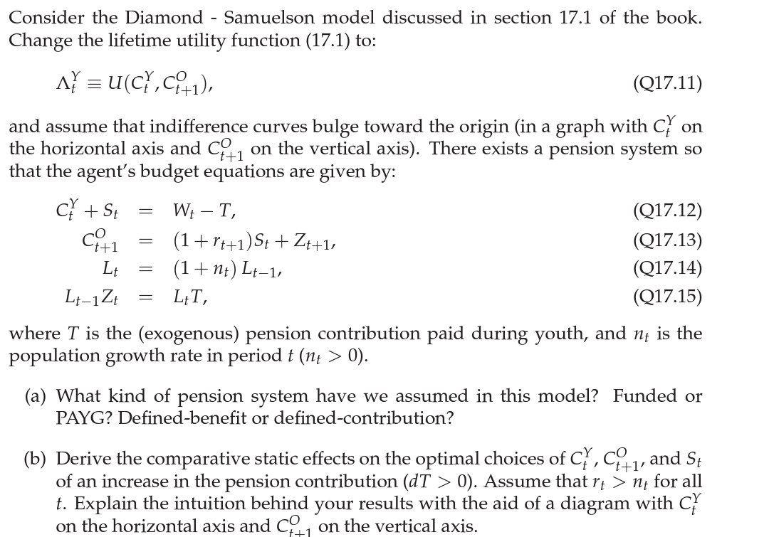 Solved Consider the Diamond - Samuelson model discussed in | Chegg.com