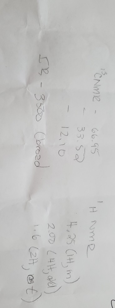 Solved Determine the structure of the compound with the | Chegg.com