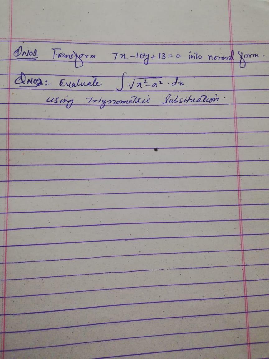 Solved Nos Transform - 71-10j+13= 0 into normal form. & Nog: | Chegg.com