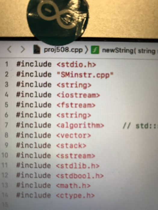 Solved 23 24 string newstring( string str ) 25 ( 26 bool | Chegg.com
