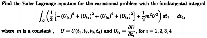 Solved Find the Euler-Lagrange equation for the variational | Chegg.com