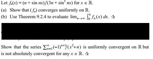 Solved 9.2.4 THEOREM Let (f) be a sequence of continuous | Chegg.com
