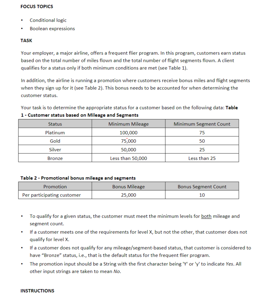 Solved - Conditional logic - Boolean expressions TASK Your | Chegg.com