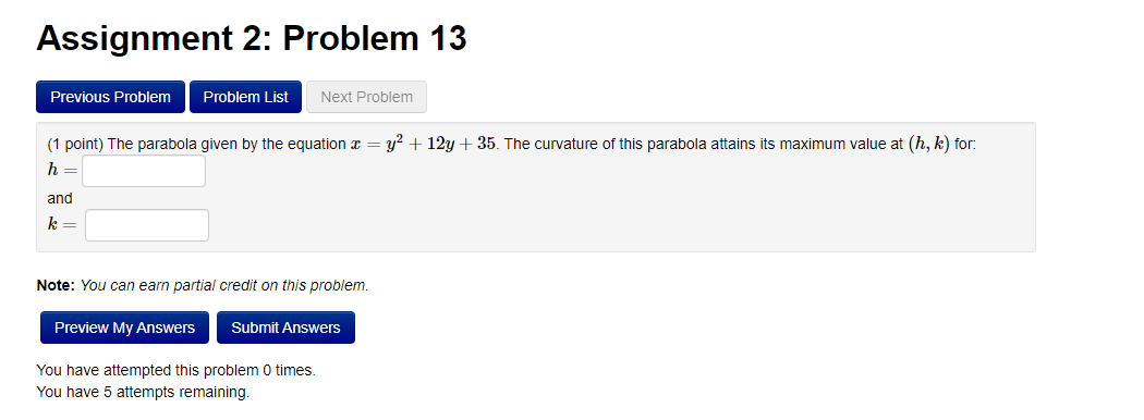 Solved Assignment 2 Problem 13 Previous Problem Problem 7934
