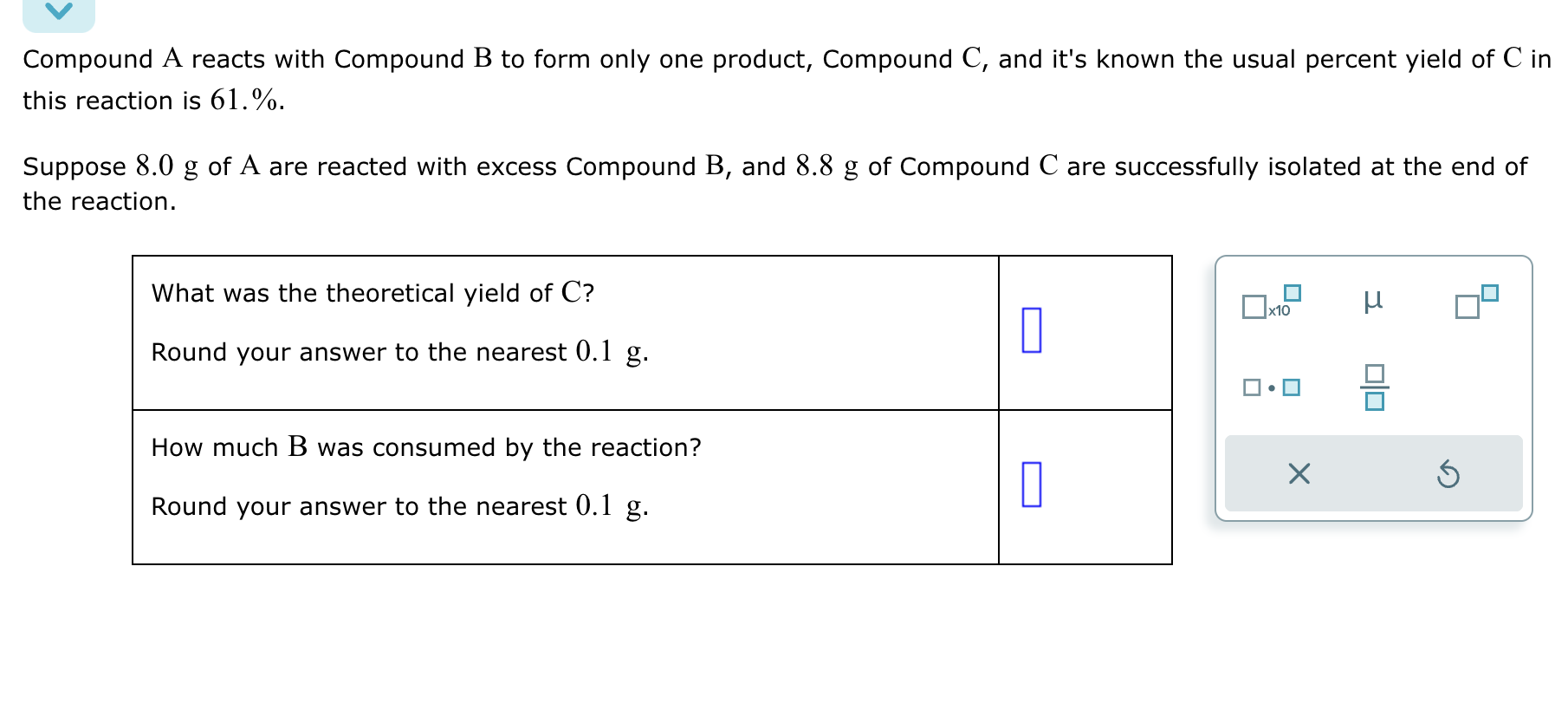 Solved Compound A Reacts With Compound B To Form Only One