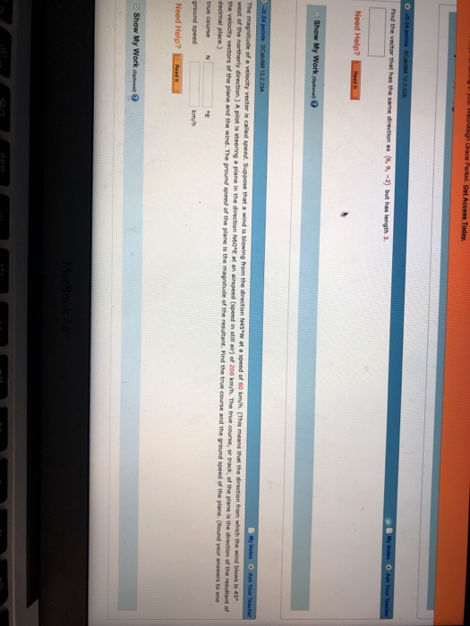 Solved a plane in the direction N60"E at an airspeed (speed | Chegg.com