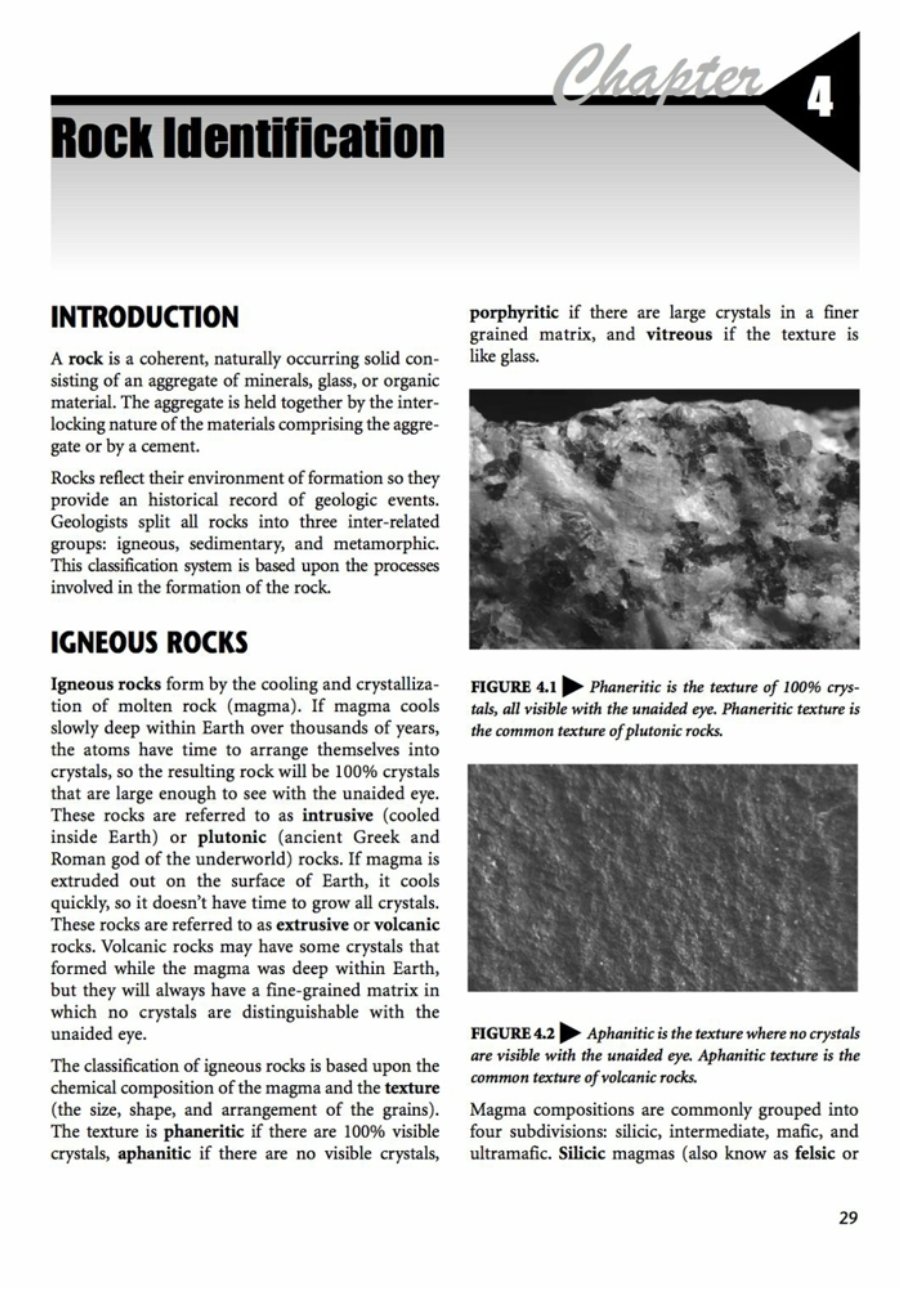 Solved Rock Identification INTRODUCTION A rock is a | Chegg.com