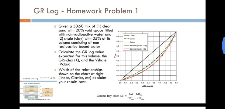 GR Log - Homework Problem 1 a Given a 50:50 mix of(1) | Chegg.com