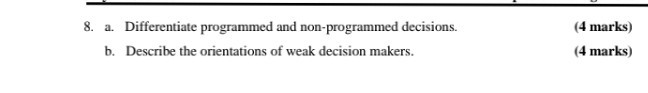 Solved Differentiate programmed and non-programmed decisions | Chegg.com