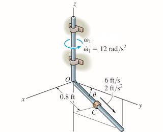 Solved At a given instant, the rod has the angular motions | Chegg.com