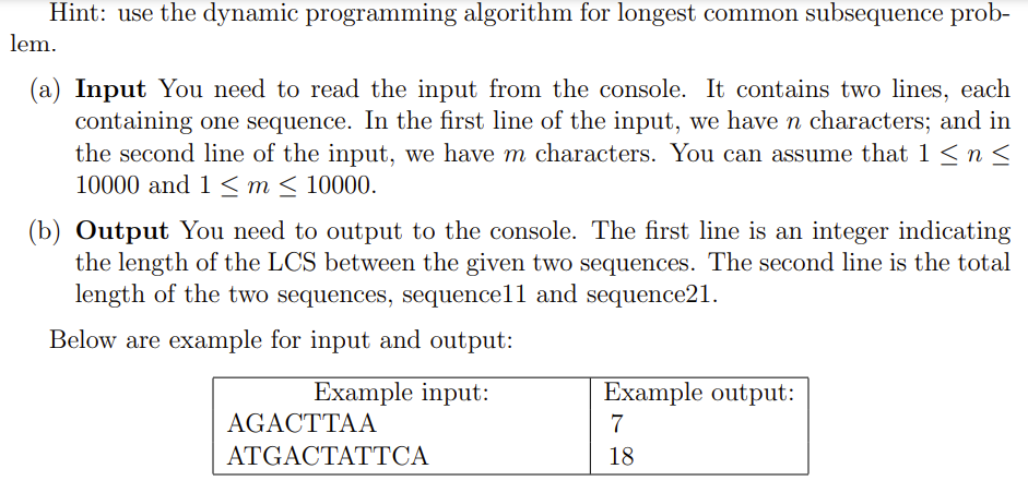 Solved Problem 1 (10 points). Background: You are given two | Chegg.com