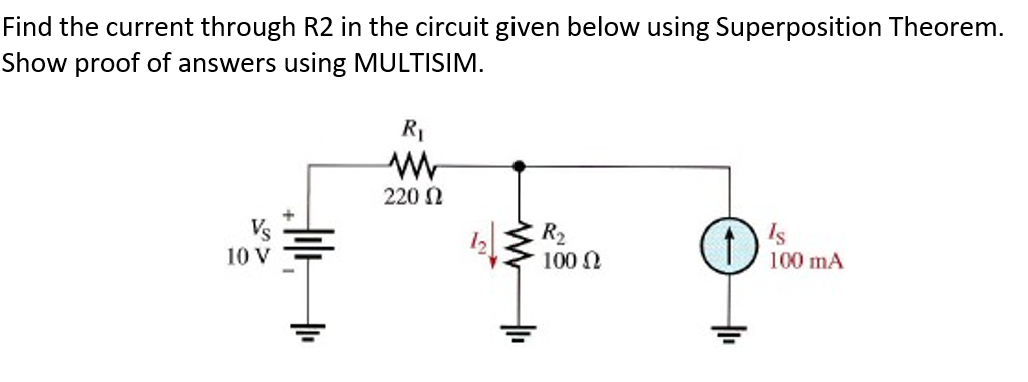 Solved Find the current through R2 in the circuit given | Chegg.com