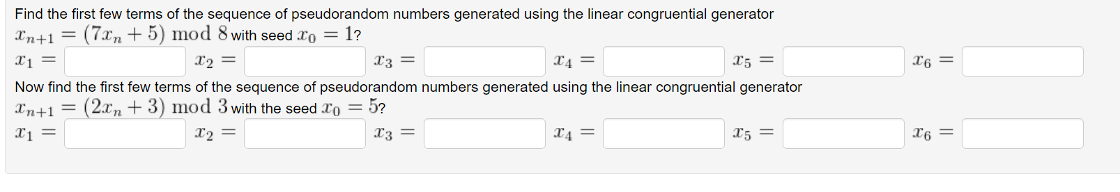 Solved Find the first few terms of the sequence of | Chegg.com