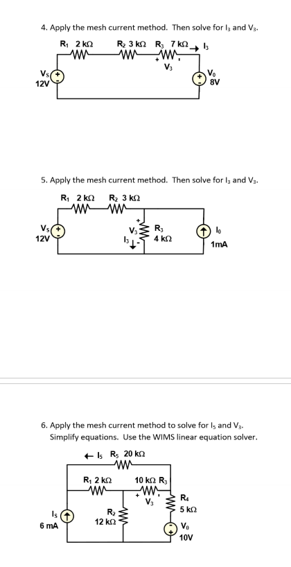 Solved Mesh Current Method 1. Identify (label) all meshes | Chegg.com