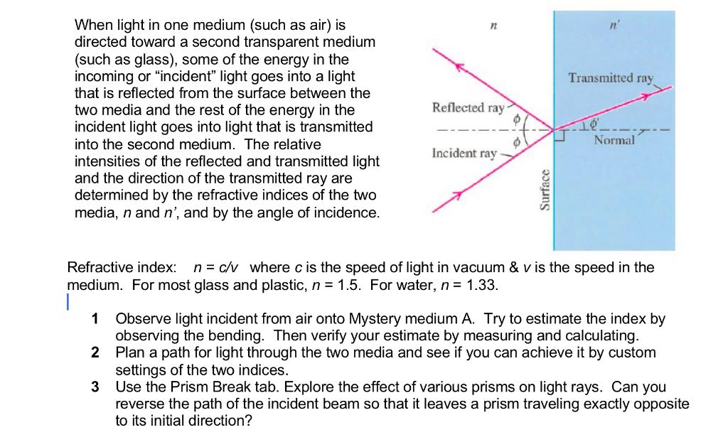 7 Transmitted ray Reflected ray When light in one | Chegg.com