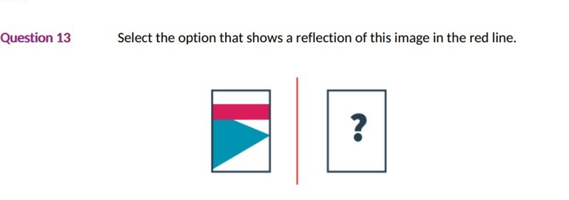 Question 13Select the option that shows a reflection | Chegg.com