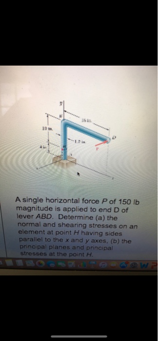 Solved 10 im. A single horizontal force P of 150 lb | Chegg.com