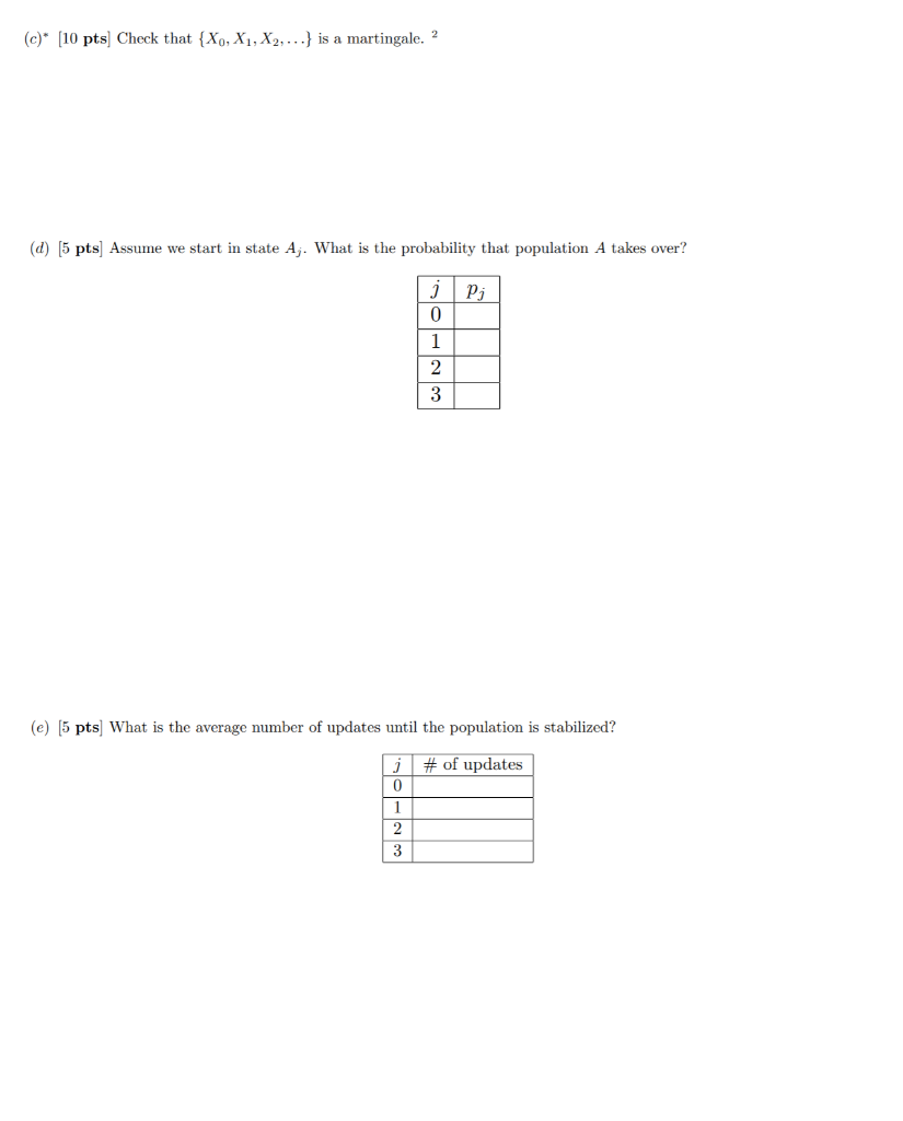 Wright-Fisher model Consider N haploid individuals, | Chegg.com