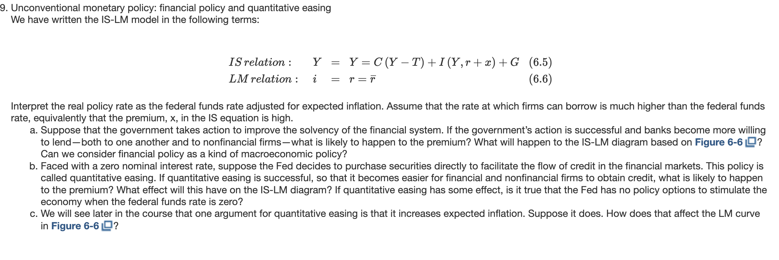 9. Unconventional monetary policy: financial policy | Chegg.com