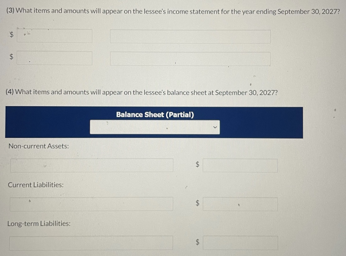 The following facts pertain to a non-cancelable lease | Chegg.com