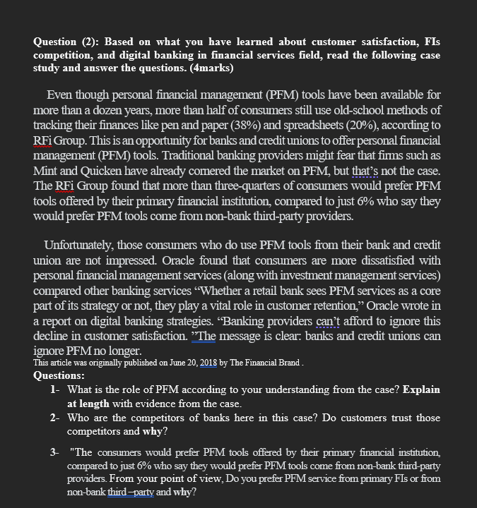 Solved Question (2): Based on what you have learned about | Chegg.com