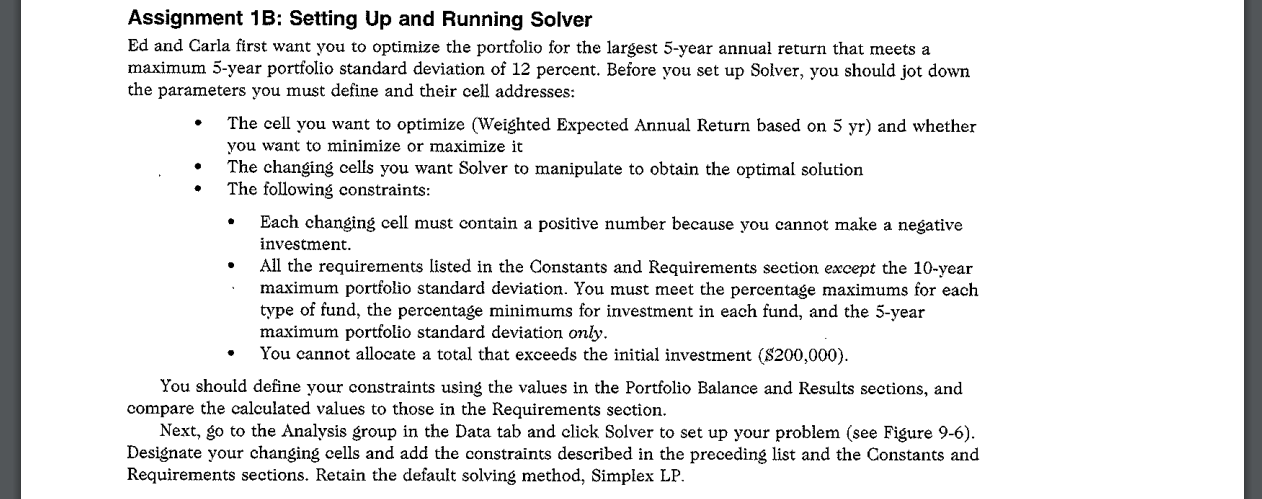 I need help creating constraints for my Excel Solver | Chegg.com