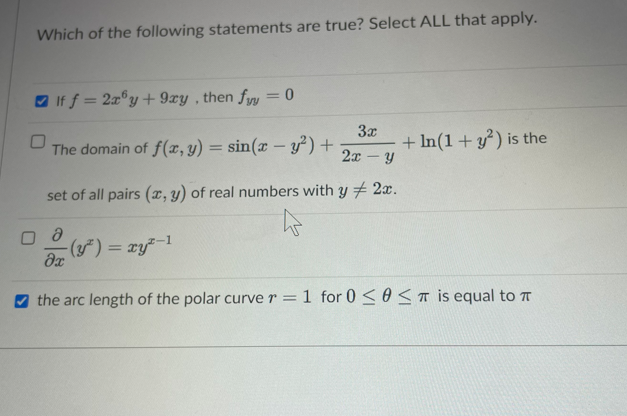 Solved Which of the following statements are true? Select | Chegg.com