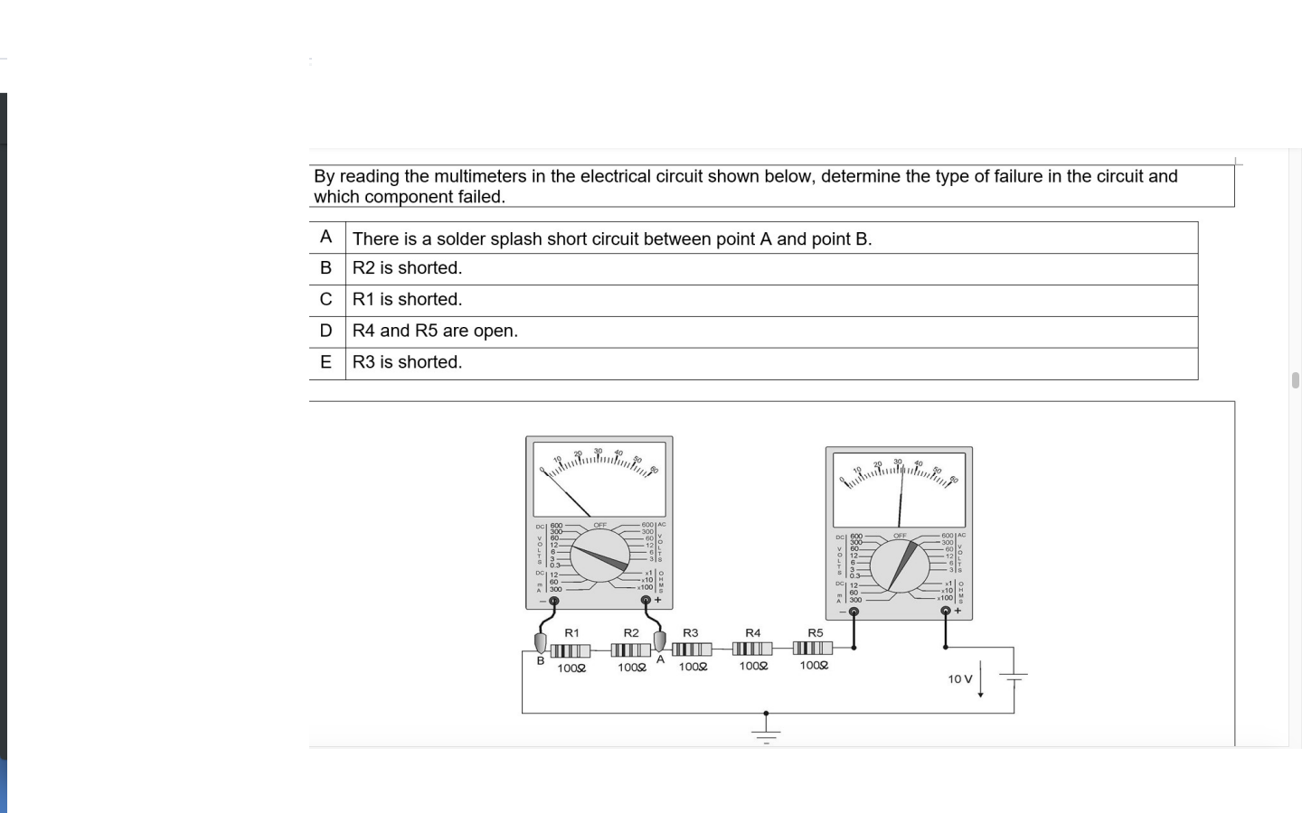 Solved By reading the multimeters in the electrical circuit | Chegg.com