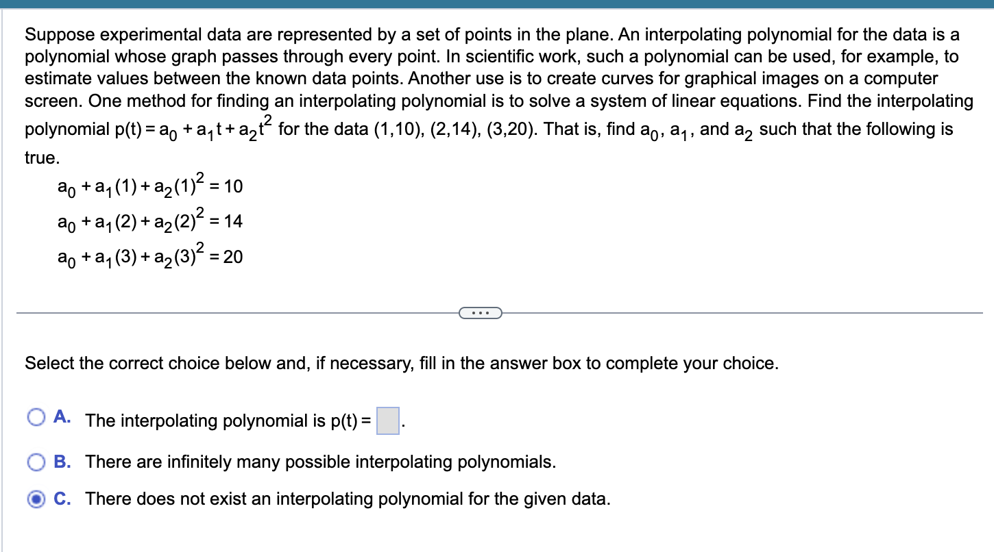 Solved Suppose Experimental Data Are Represented By A Set Of 