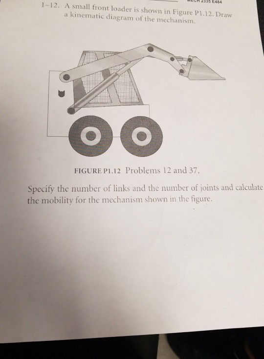 UECH335 2484 1-12. A small front loader is shown in | Chegg.com