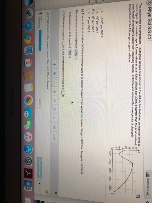 Phys Sci 3.3.41 Help The graph shows the temperature | Chegg.com