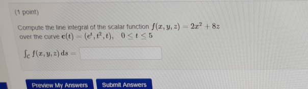 Solved 16.2 Line integrals: Problem 2 Previous Problem | Chegg.com