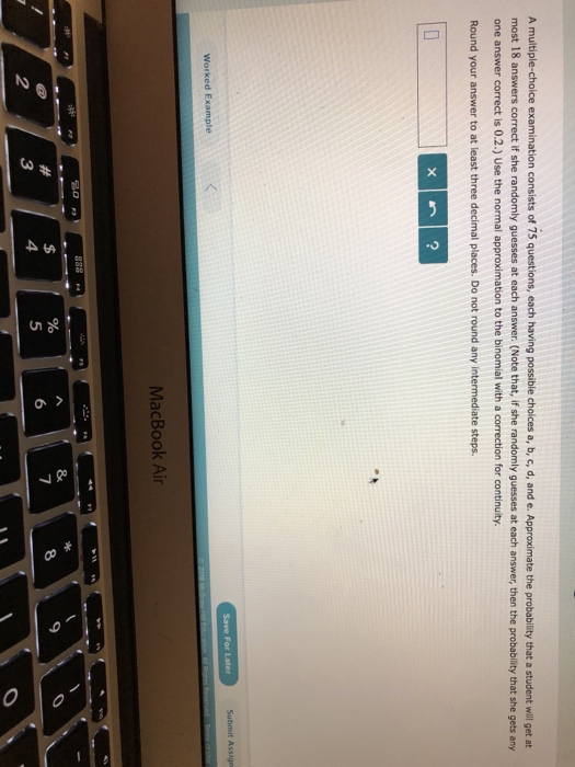 Solved A multiple-choice examination consists of 75 | Chegg.com