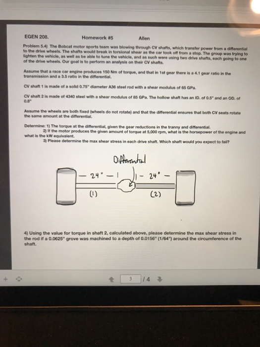 Solved EGEN 208. Homework #5 Allen Problem 5.4) The Bobcat | Chegg.com