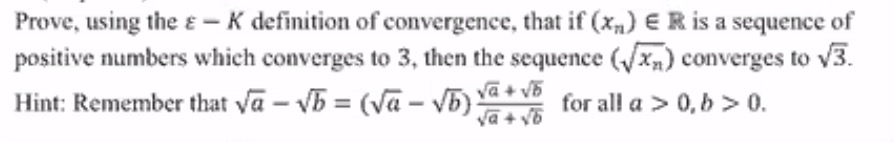 Solved Prove, using the E - K definition of convergence, | Chegg.com