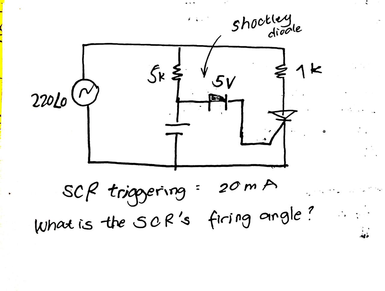 Solved What is the SCR 's firing angle? | Chegg.com