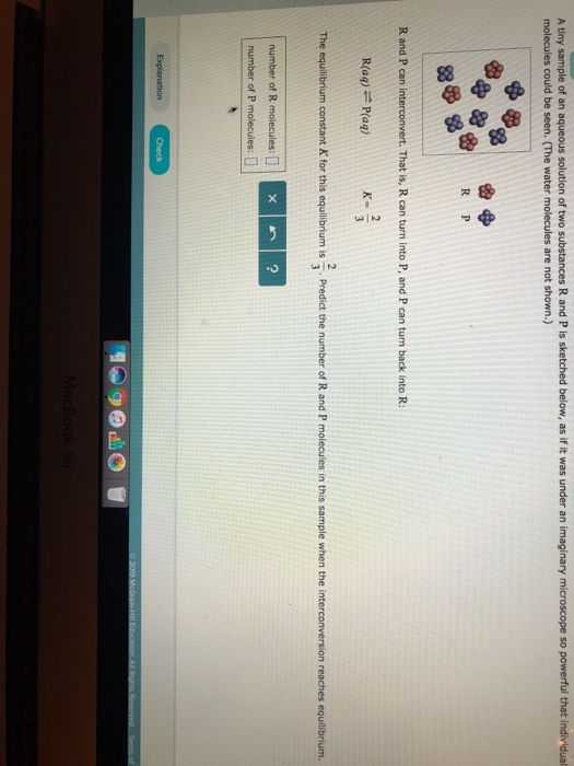 Solved A tiny sample of an aqueous solution of two | Chegg.com