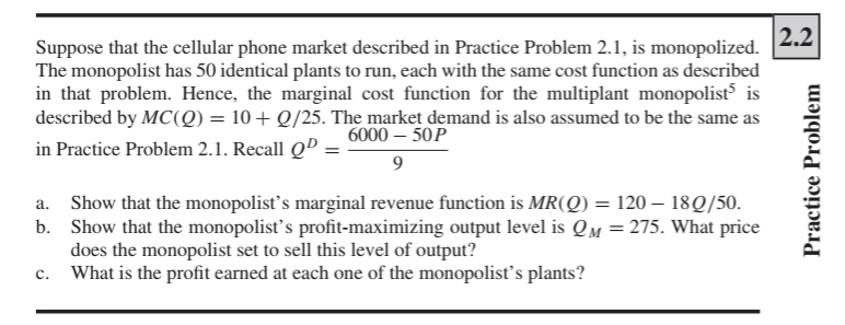 Solved Suppose that the cellular phone market described in | Chegg.com