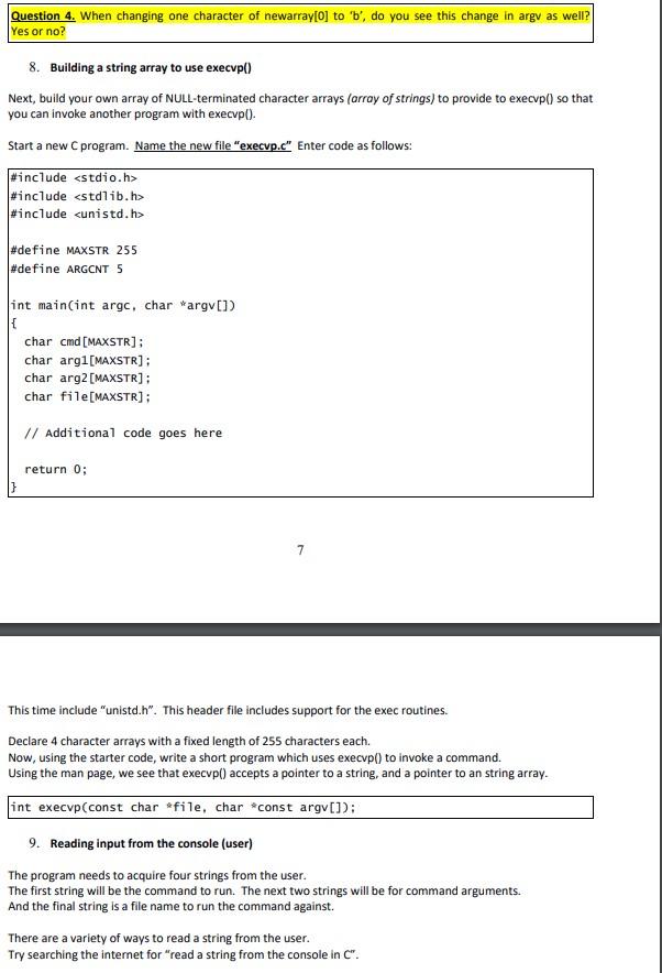 Solved 4. Creating a character pointer (char*) Now, check | Chegg.com