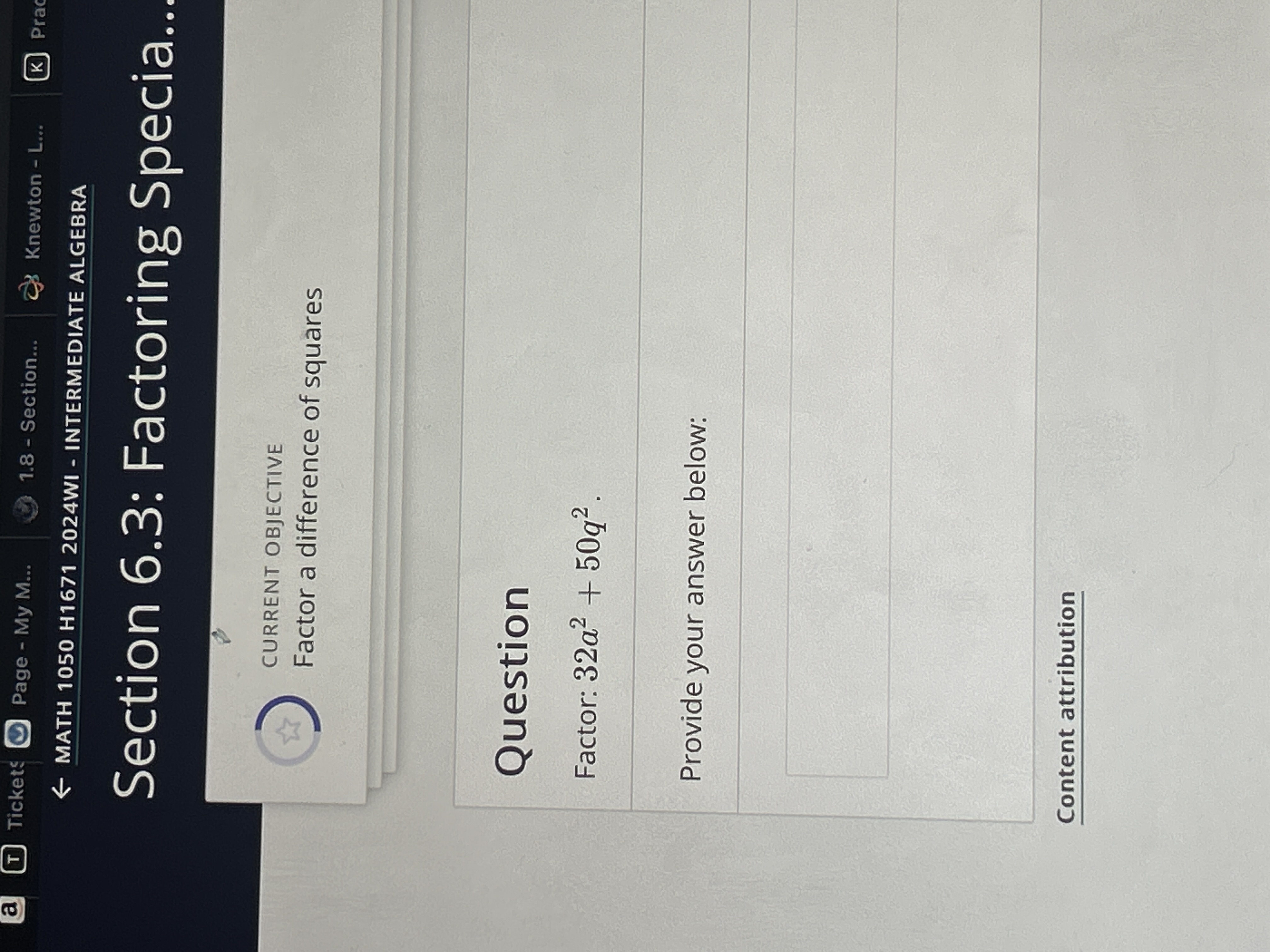 Solved QuestionFactor: 32a2+50q2 | Chegg.com