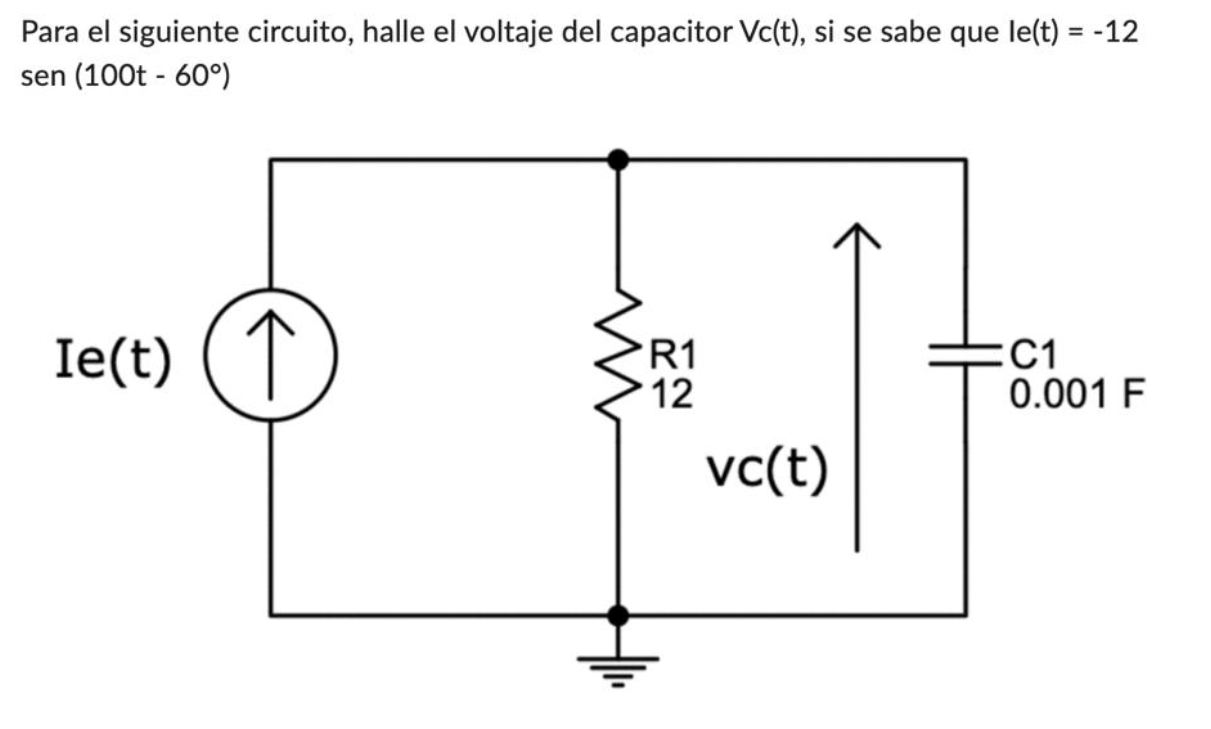 Solved Para el siguiente circuito, halle el voltaje del | Chegg.com