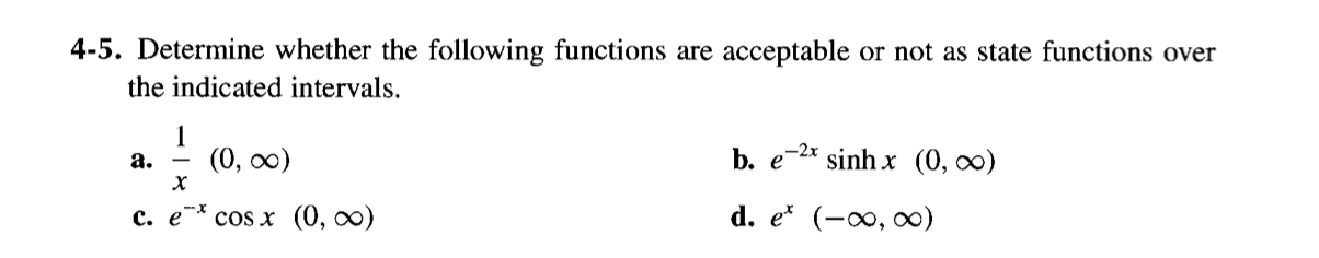 Solved 4-5. Determine whether the following functions are | Chegg.com